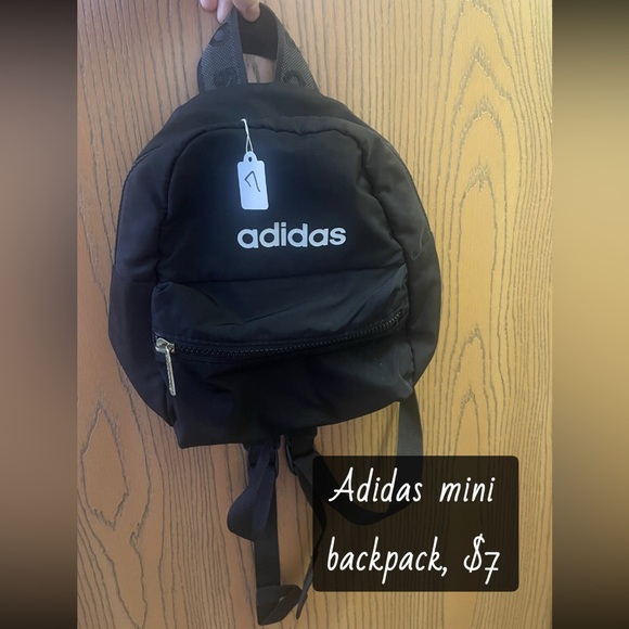 adidas | Bags | Mini Adidas Backpack Black With Gold Hardware | Poshmark